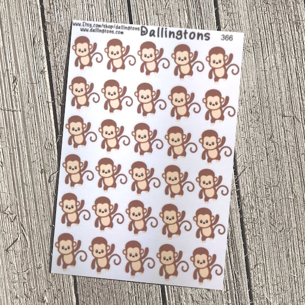 Monkey Stickers - Etsy