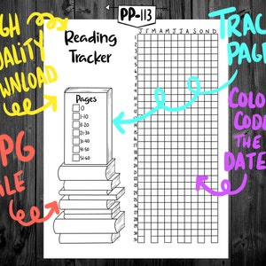 Reading Tracker Yearly Reading Tracker Reading Pages Tracker Printable ...