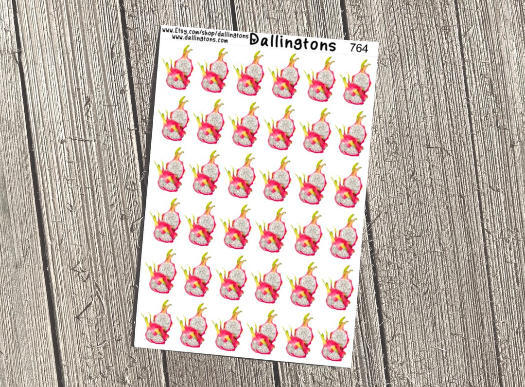 Dragon Fruit (#764) - Tiny Stickers for Books and Planners - Etsy
