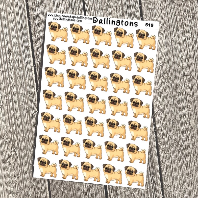 Pug Sticker - Etsy