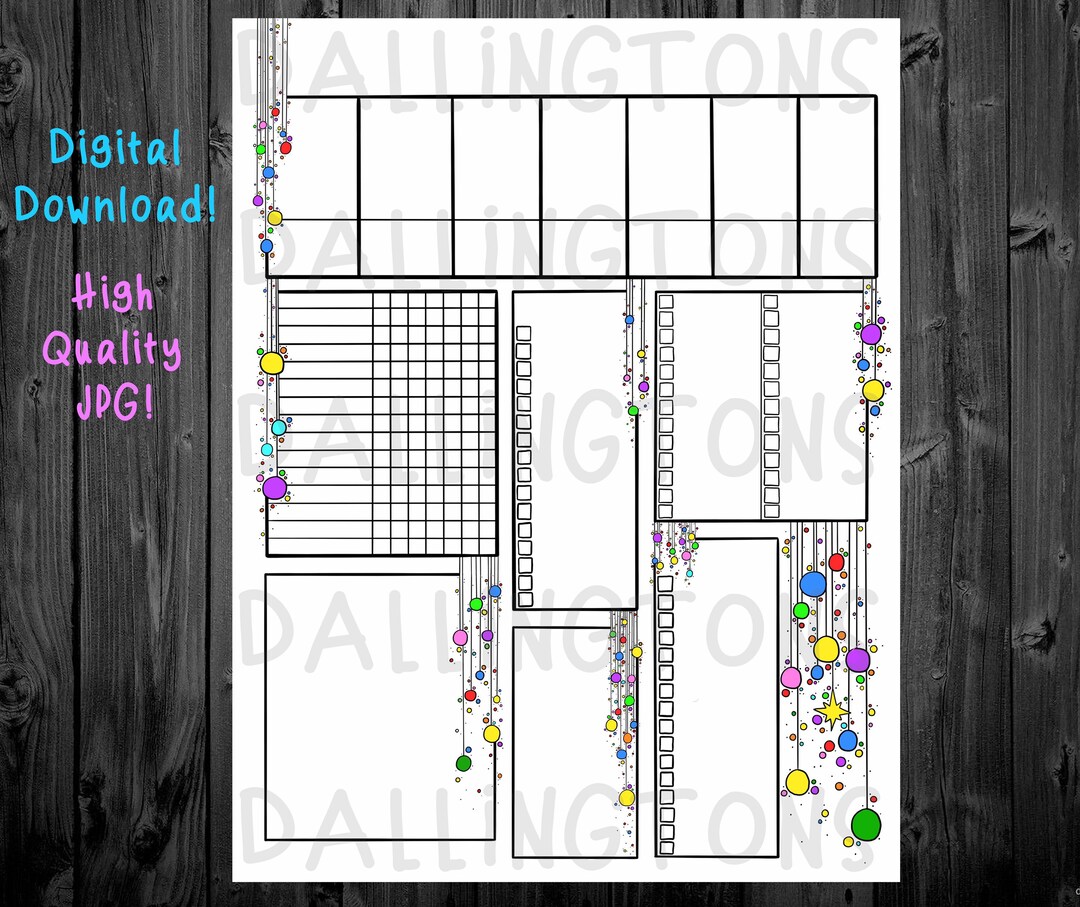 Weekly Printable Layout Weekly Layout Week Planner Page - Etsy