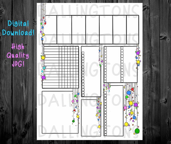 Weekly Printable Layout Weekly Layout Week Planner Page | Etsy