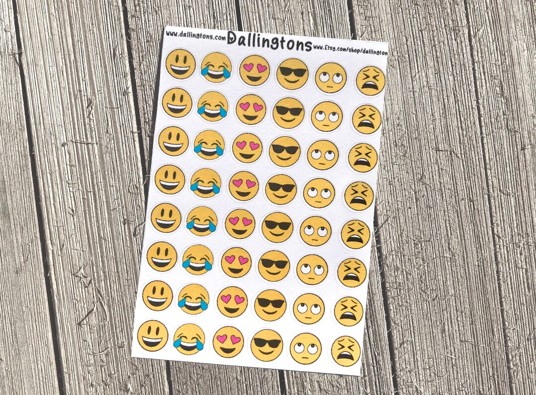 Emojis (#58) - Tiny Stickers for Books and Planners - Etsy