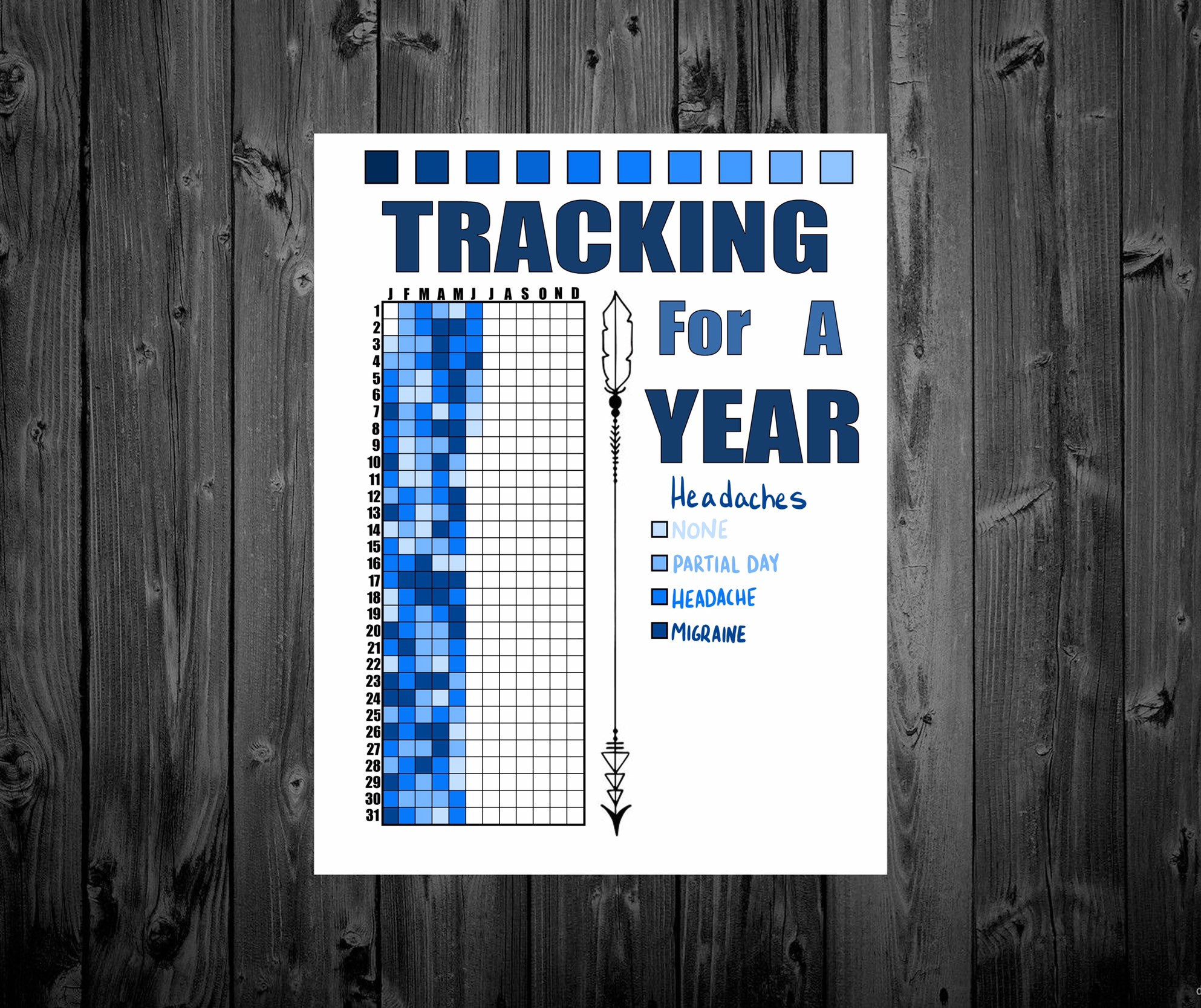 Tracking for a Year A Year in Pixels Printable Printable - Etsy