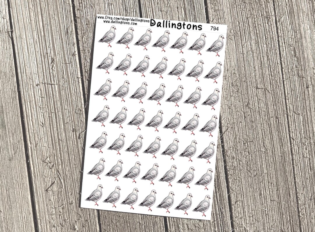 Doves (#794) - Tiny Stickers for Books and Planners - Etsy