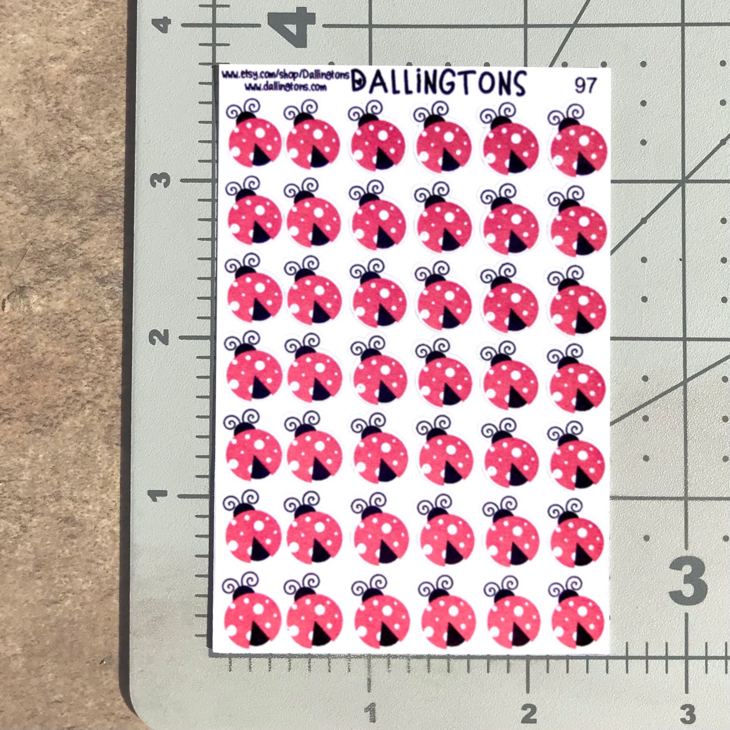 Lady Bugs Stickers 97 Tiny Stickers for Books and | Etsy