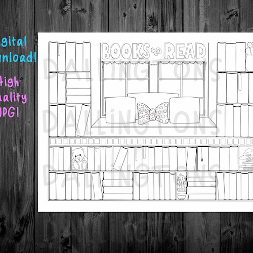 Printable Book Shelf Planner Page Book Shelf Printable - Etsy
