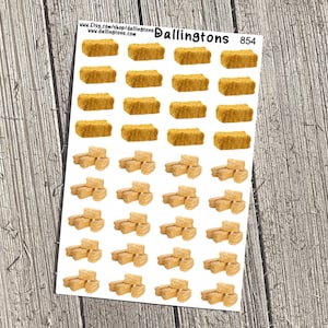 Hay Bale (#854) - Tiny Stickers for Books and Planners - Etsy