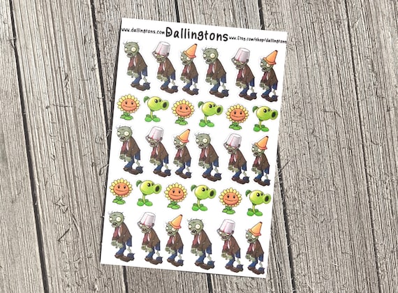 Plants Vs. Zombies 38 Tiny Stickers for Books and - Etsy
