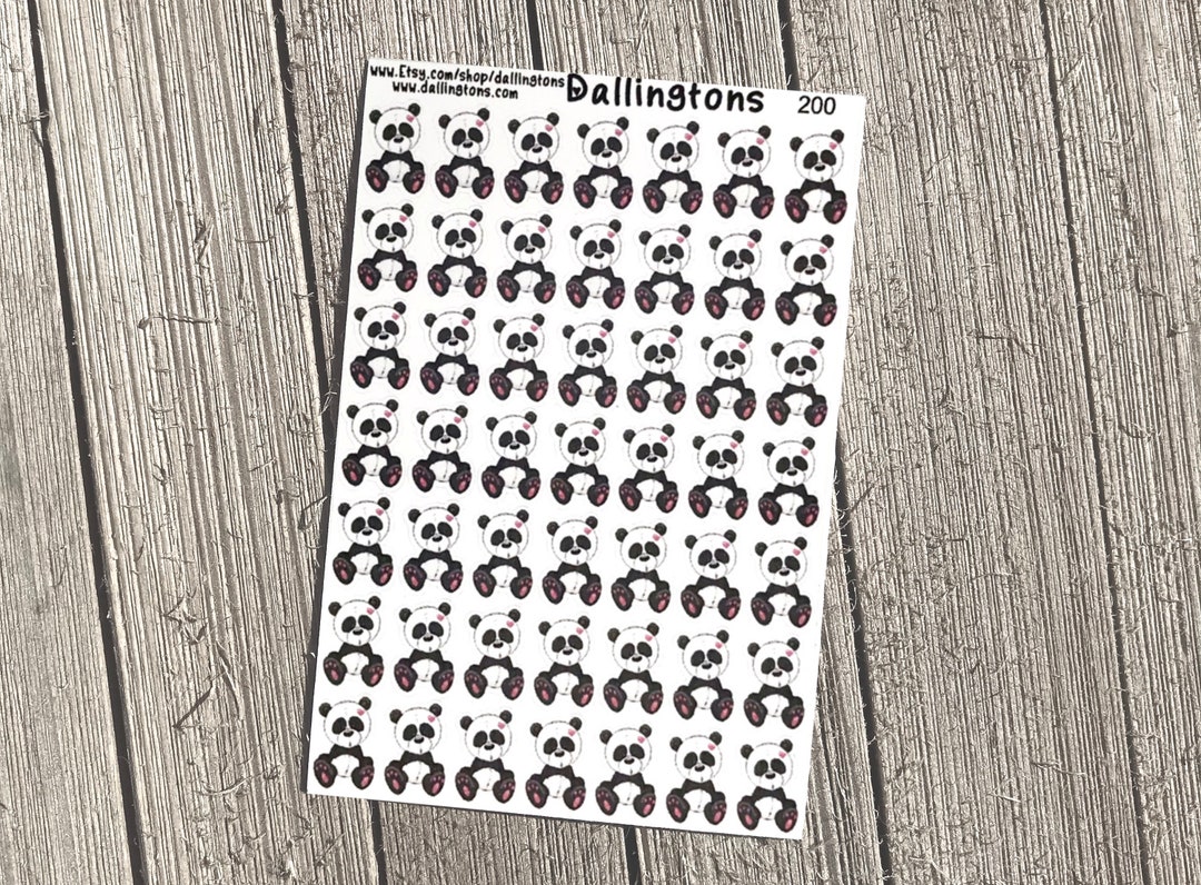 Pandas (#200) - Tiny Stickers for Books and Planners - Etsy