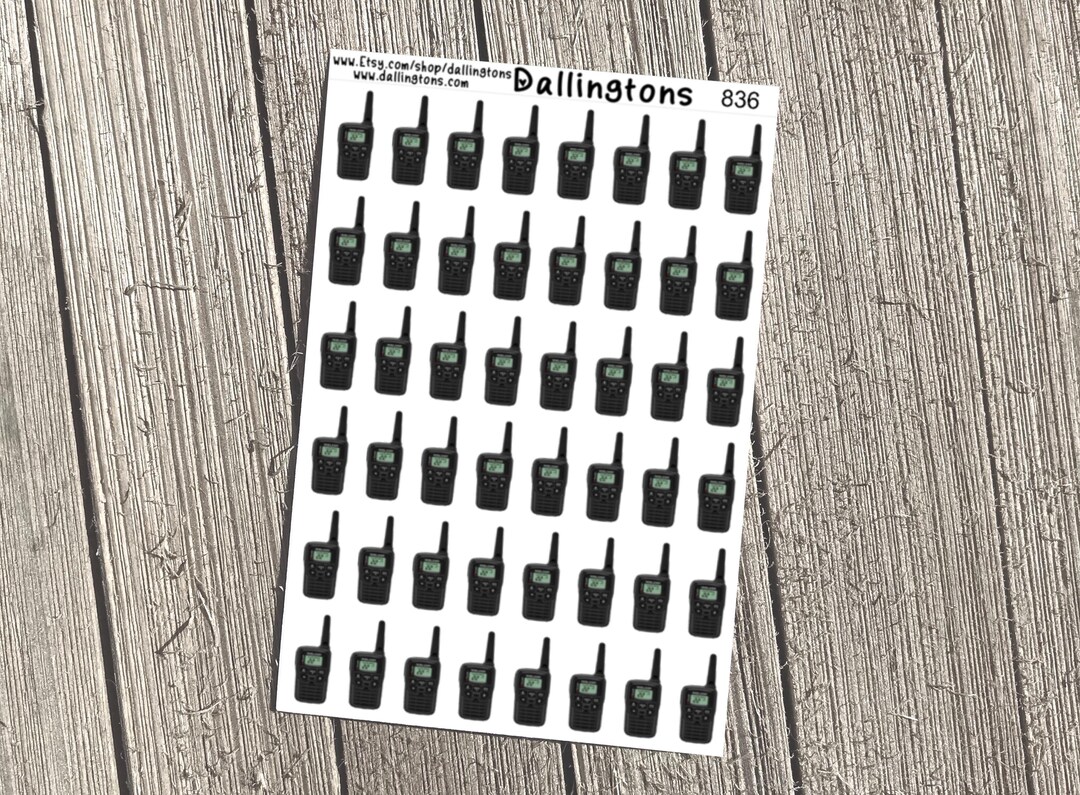 Walkie Talkie (#836) - Tiny Stickers for Books and Planners - Etsy