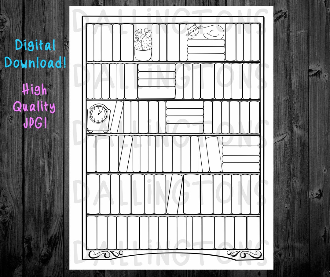 Book Shelf - Reading Tracker - Printable Book Shelf - Book Tracker ...