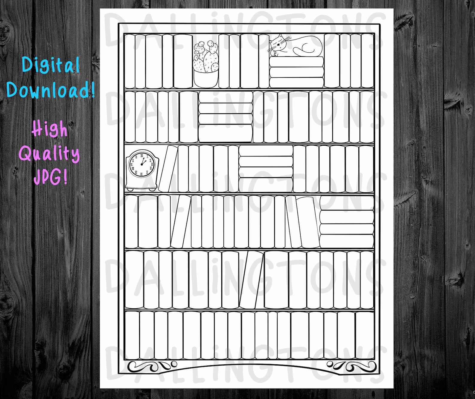 Book Shelf Reading Tracker Printable Book Shelf Book | Etsy