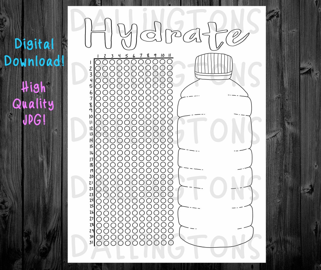 Hydration Tracker - Water Tracker - Hydration - Water- Health - Daily ...