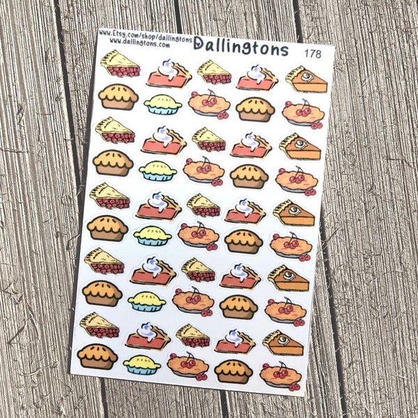 Pie Stickers - Etsy