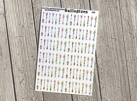Arrows 266 Tiny Stickers for Books and Planners | Etsy