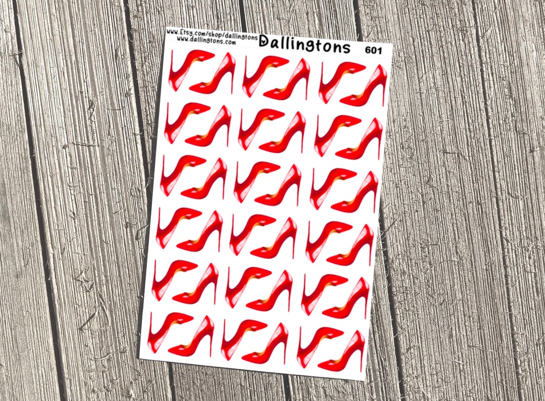 Red High Heels (#601) - Tiny Stickers for Books and Planners - Etsy