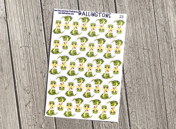 Happy Snakes Stickers 23 Tiny Stickers for Books and | Etsy