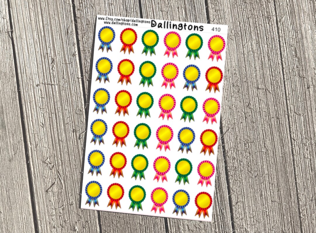 Award Ribbon Stickers (#410) - Tiny Stickers for Books and Planners - Etsy
