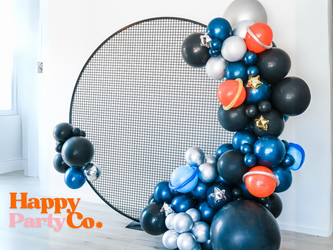 Balloon Arch Balloon Garland DIY Kit GALAXY Space Theme Black Navy ...