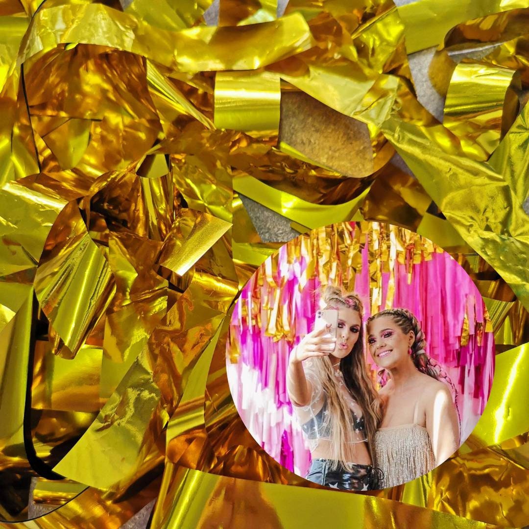 Streamer Hangings Shiny Gold Streamers Pre Cut Streamer | Etsy