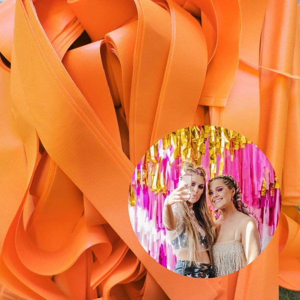 Orange Streamer Backdrop - Etsy Australia