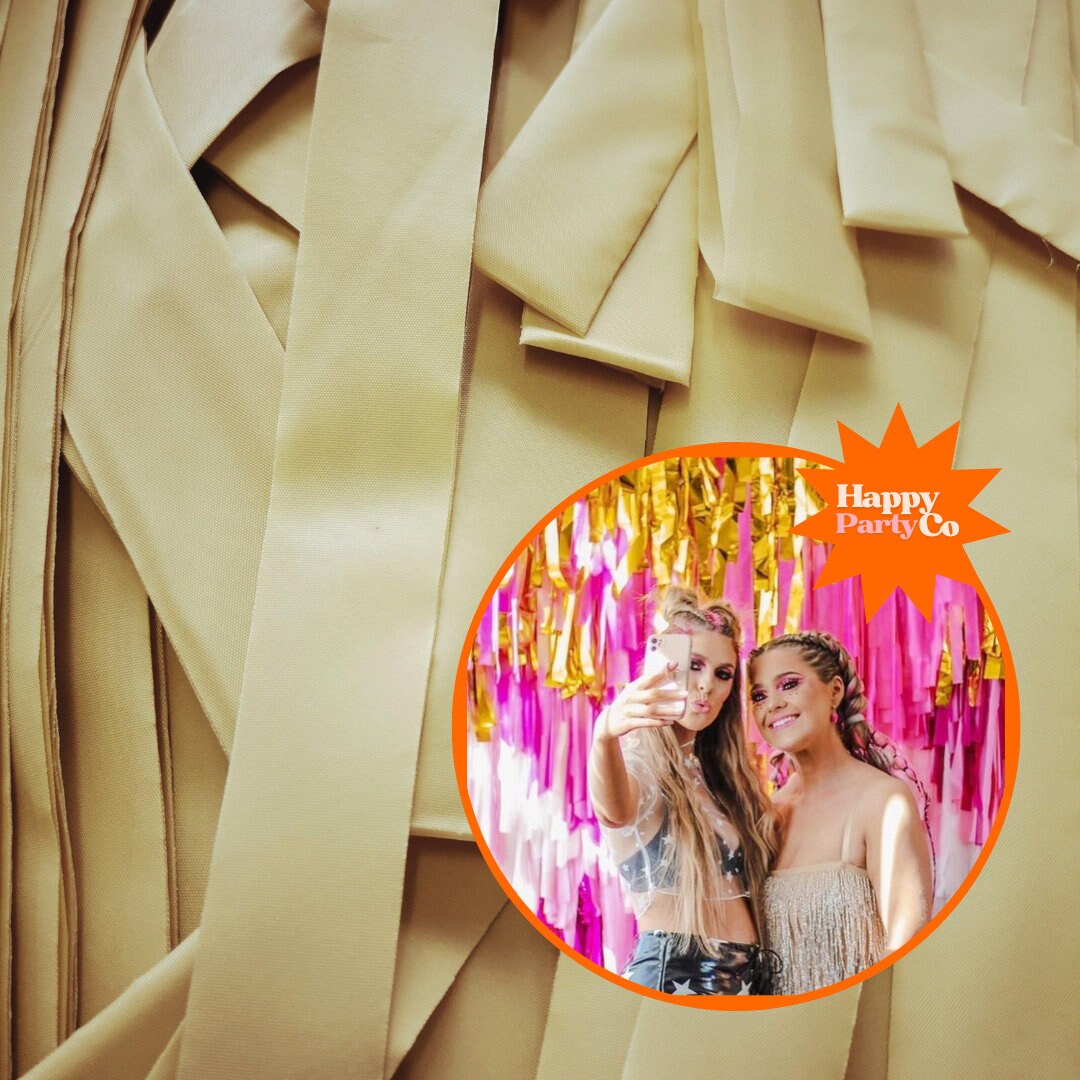 Gold Streamer Hangings Gold Streamers Pre Cut Streamer Backdrop Ceiling ...