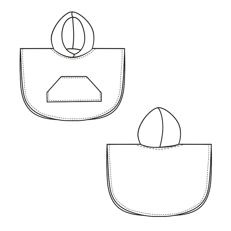 Children’s Poncho Sewing Pattern (0-10 Years) | Hooded Beach or Bath ...