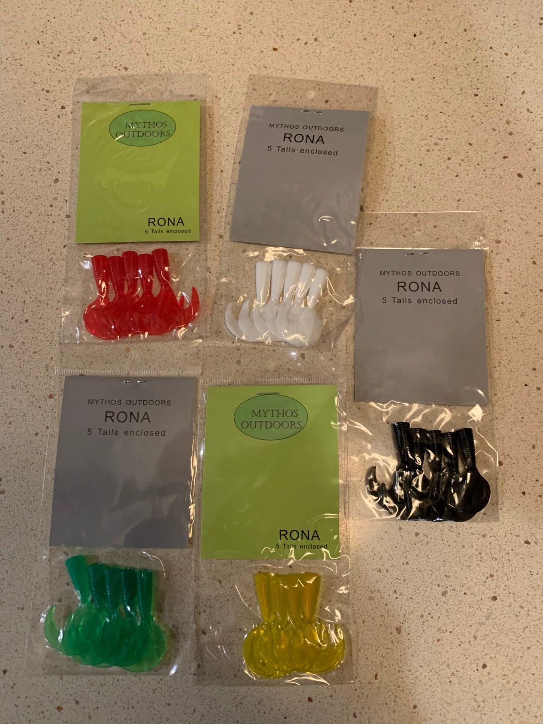 Mythos Outdoors Rona Soft Plastic/rubber Fishing Lure Twister Tails - Etsy
