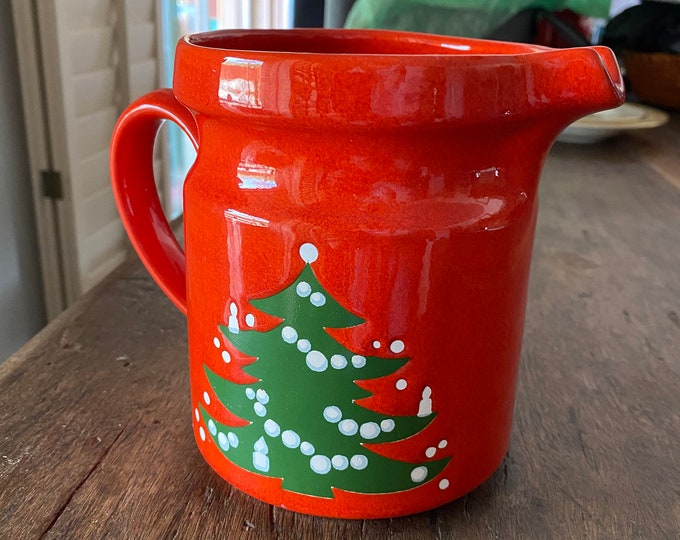 Hall's Kitchenware Red Ceramic Pitcher Vintage - Etsy
