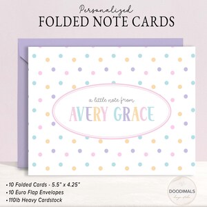 Rainbow Personalized Stationery Set | Kids Letter Writing | Notecard ...