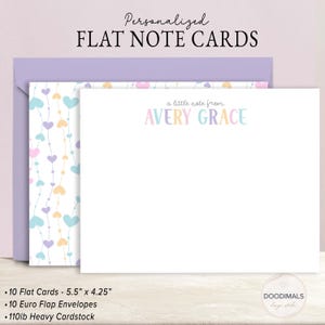 Rainbow Personalized Stationery Set | Kids Letter Writing | Notecard ...