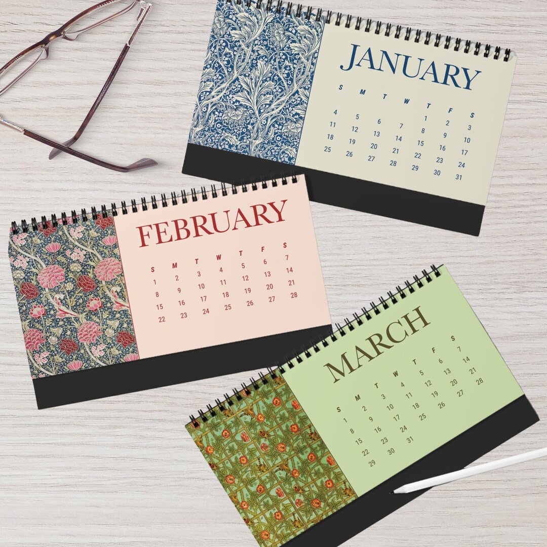 William Morris Art 2026 Calendar | Spiral Bound | Office Boutique Decor ...