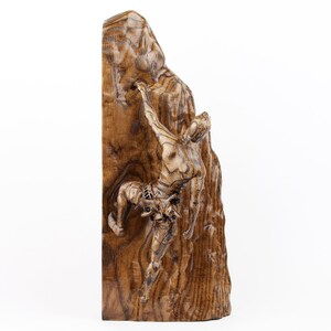 Rock Climbing 15 Figurine, Wooden Sculpture, Male Rock Climber, Custom ...