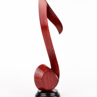 Fancy Clef Music Notes Tabletop Sculpture, Music Sculpture, Wood ...