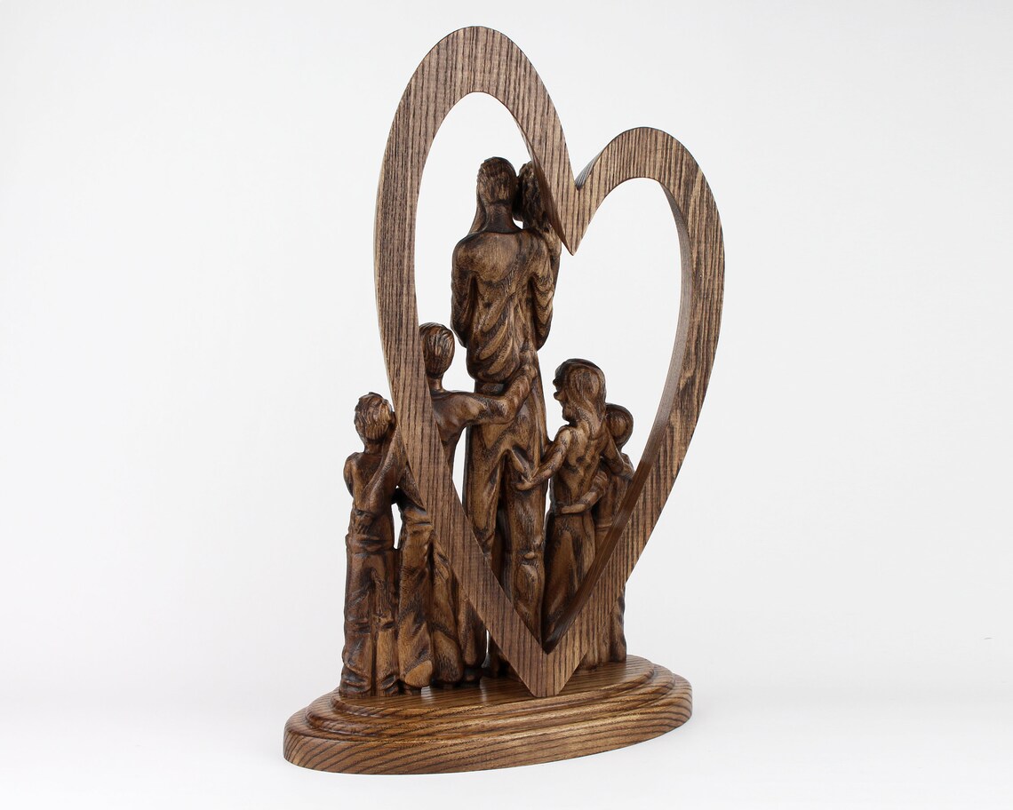 Family Members Statue Portrait Big Family Parents With Kids - Etsy