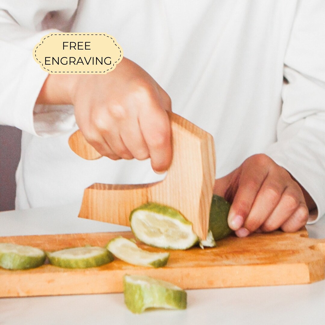 Wooden Safe Knife, Vegetable Cutter, Montessori Knife, Kid's Knife ...