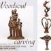 Personalized Wooden Anniversary Gift, Hand Carving Wood Statue ...