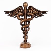 Caduceus Healing Staff Snakes Wings Hermes Multi Layer Laser Cut Wood ...
