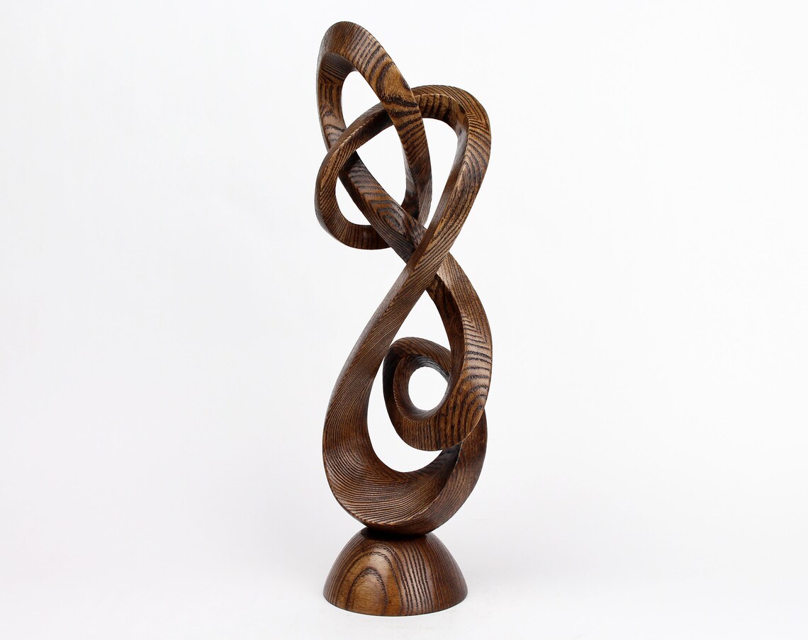 Personalized Wooden Anniversary Gift, Hand Carving Wood Statue ...
