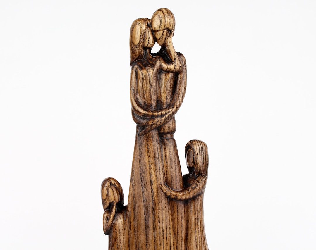 Handcrafted Figurines of 4, Christmas Gift for Family, Parents and ...