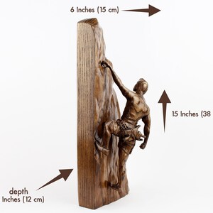 Rock Climbing 15 Figurine, Wooden Sculpture, Male Rock Climber, Custom ...