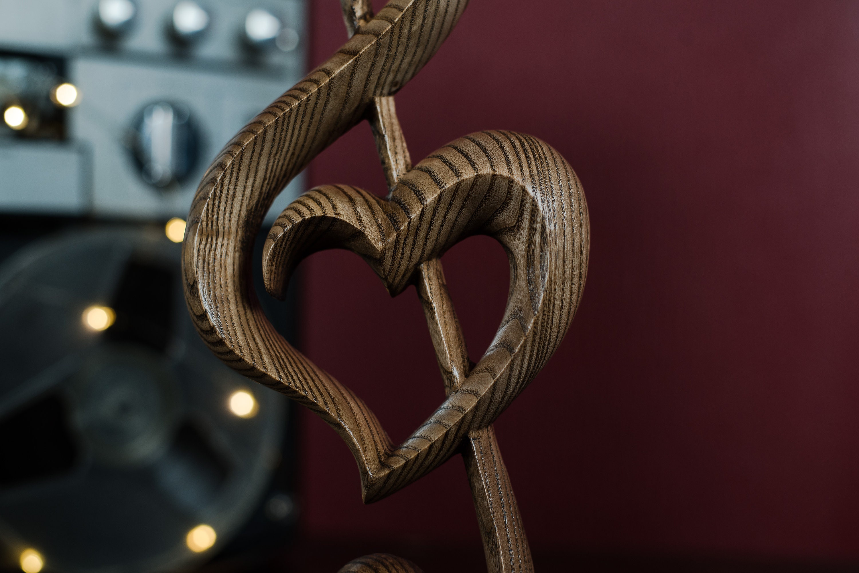 Handmade Treble Clef With Heart, Gift With Personalization for Music ...