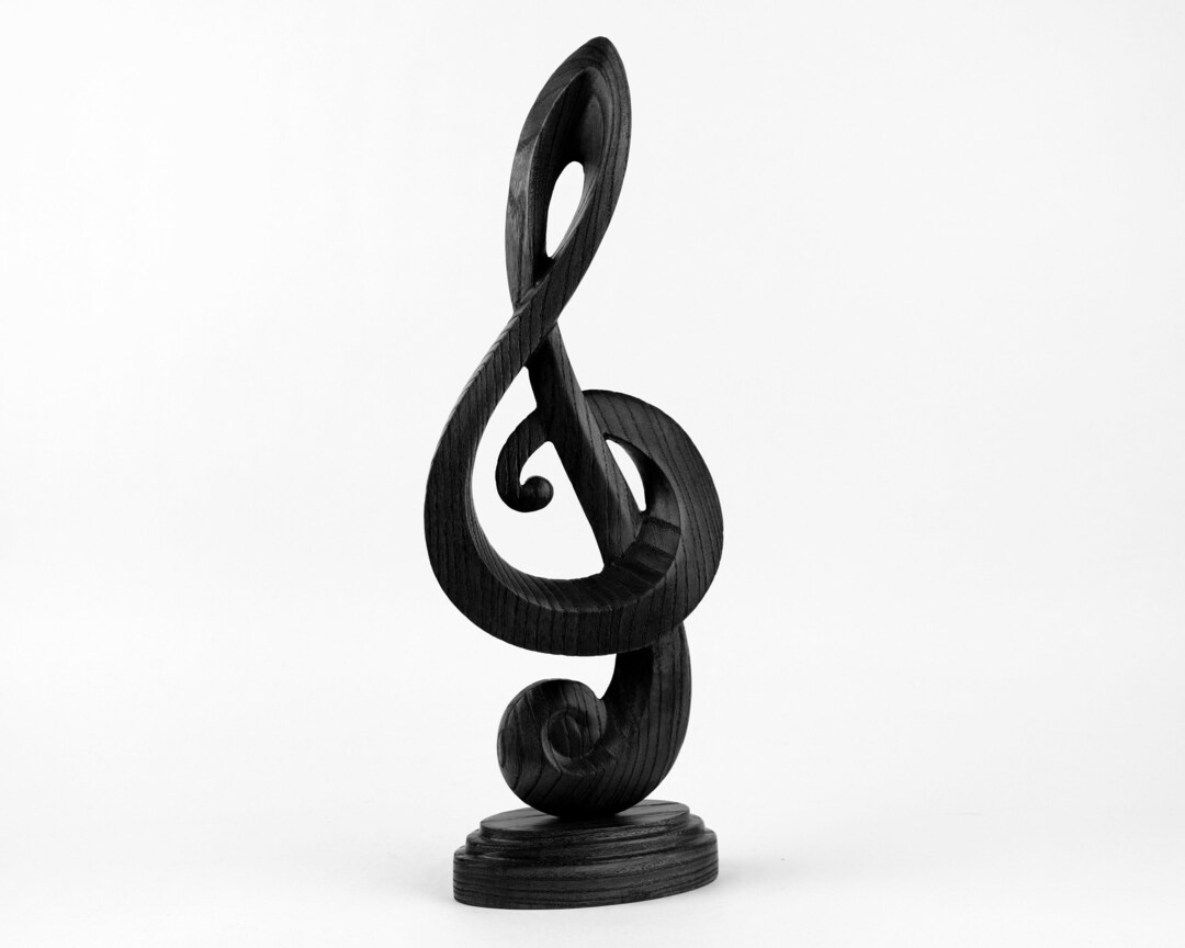 Personalized Wooden Treble Clef Figurine, Gift for Music Teacher ...