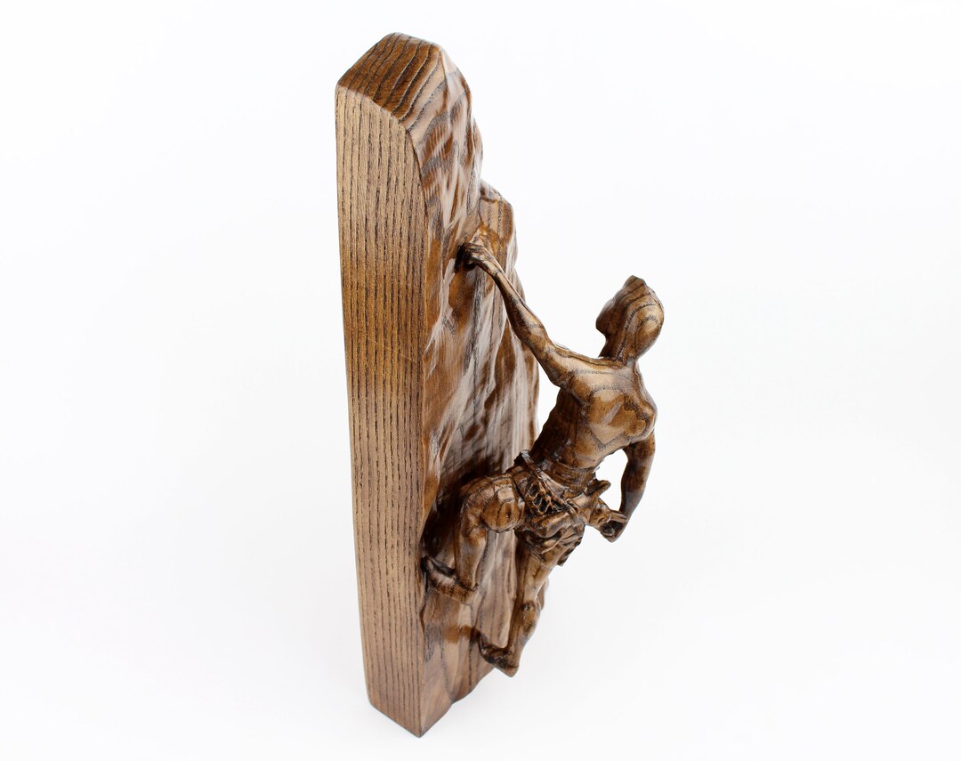 Rock Climbing 15 Figurine, Wooden Sculpture, Male Rock Climber, Custom ...