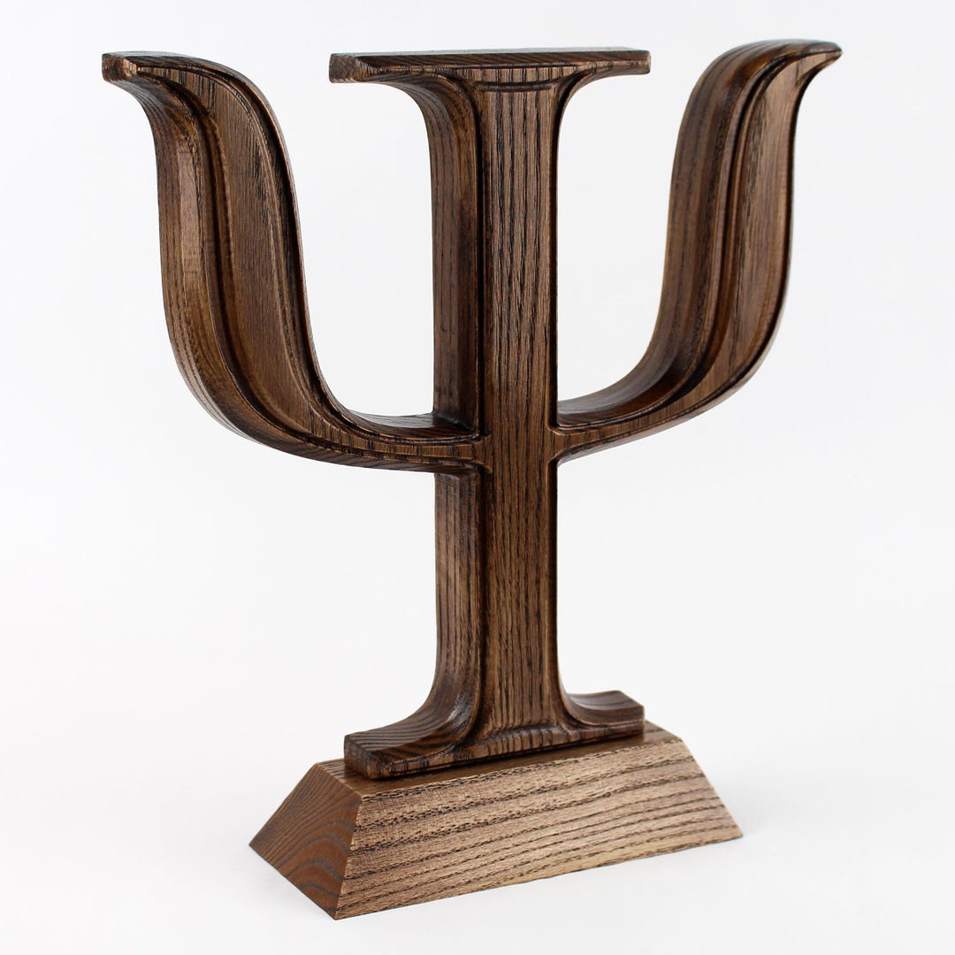 Wooden Psychology Symbol – Psi Sign Sculpture – Psychologist Office ...