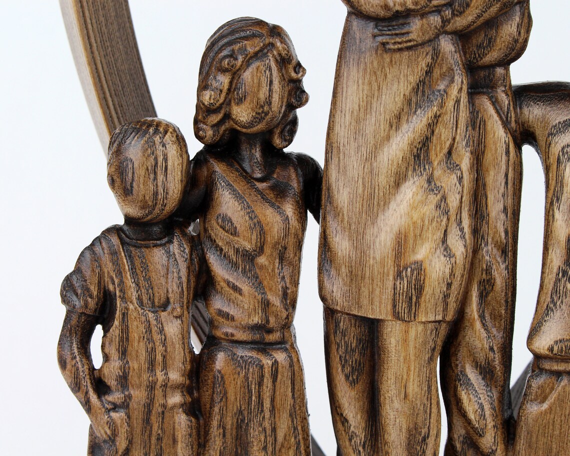 Family Members Statue Portrait Big Family Parents with Kids | Etsy