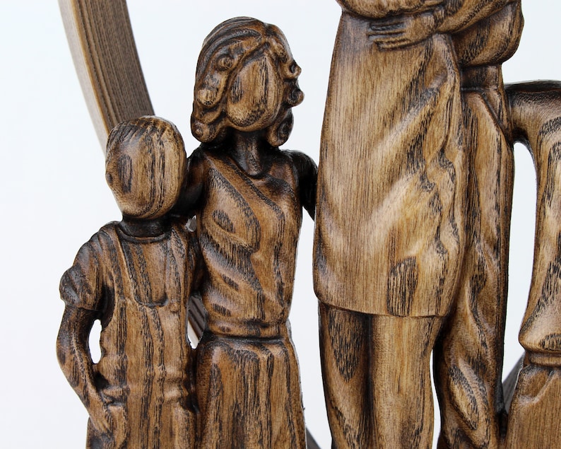 Family Members Statue Portrait Big Family Parents with Kids | Etsy