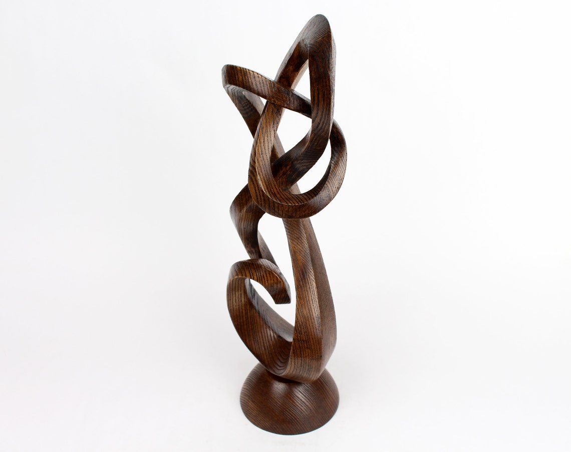 Personalized Wooden Anniversary Gift, Hand Carving Wood Statue ...