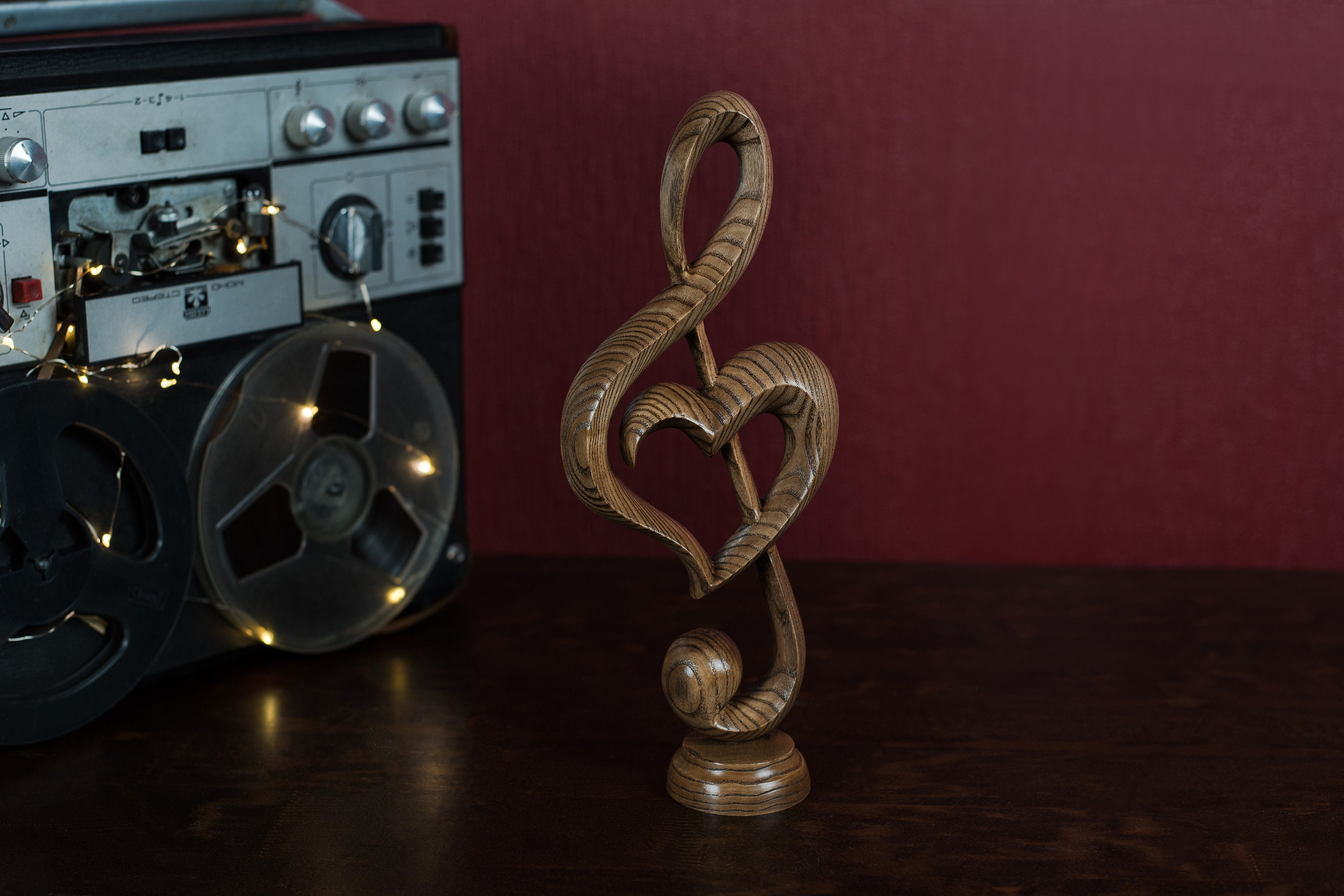 Handmade Treble Clef With Heart, Gift With Personalization for Music ...